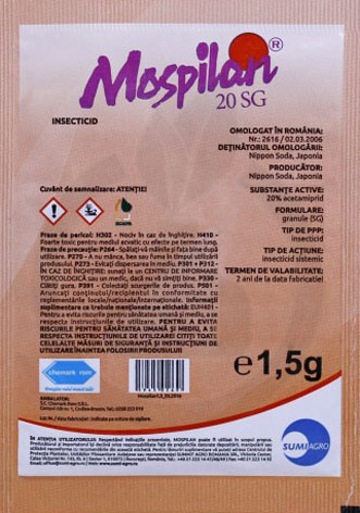 Insecticide: MOSPILAN 20SG - 1,5g